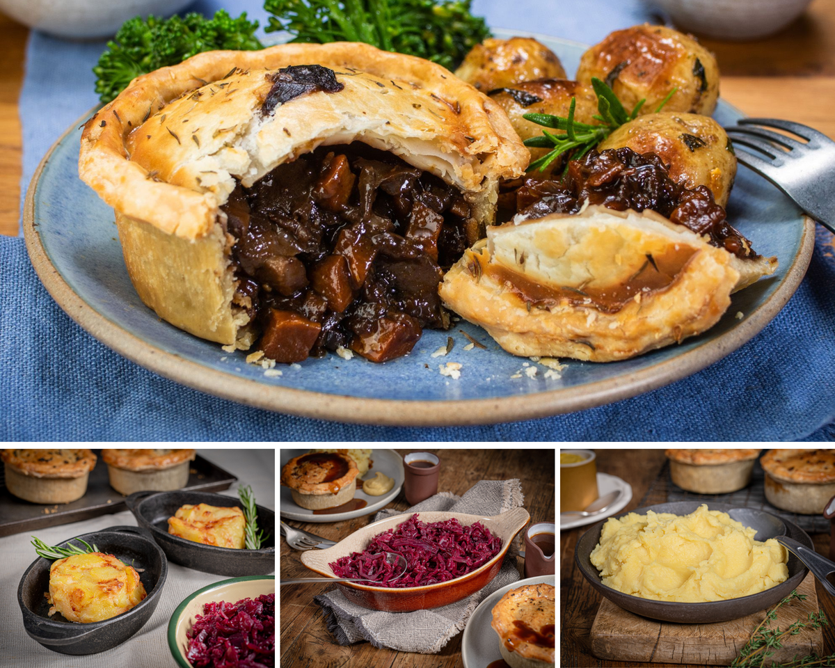 Any Vegetarian Box + Any 3 Sides – Yorkshire Handmade Pies