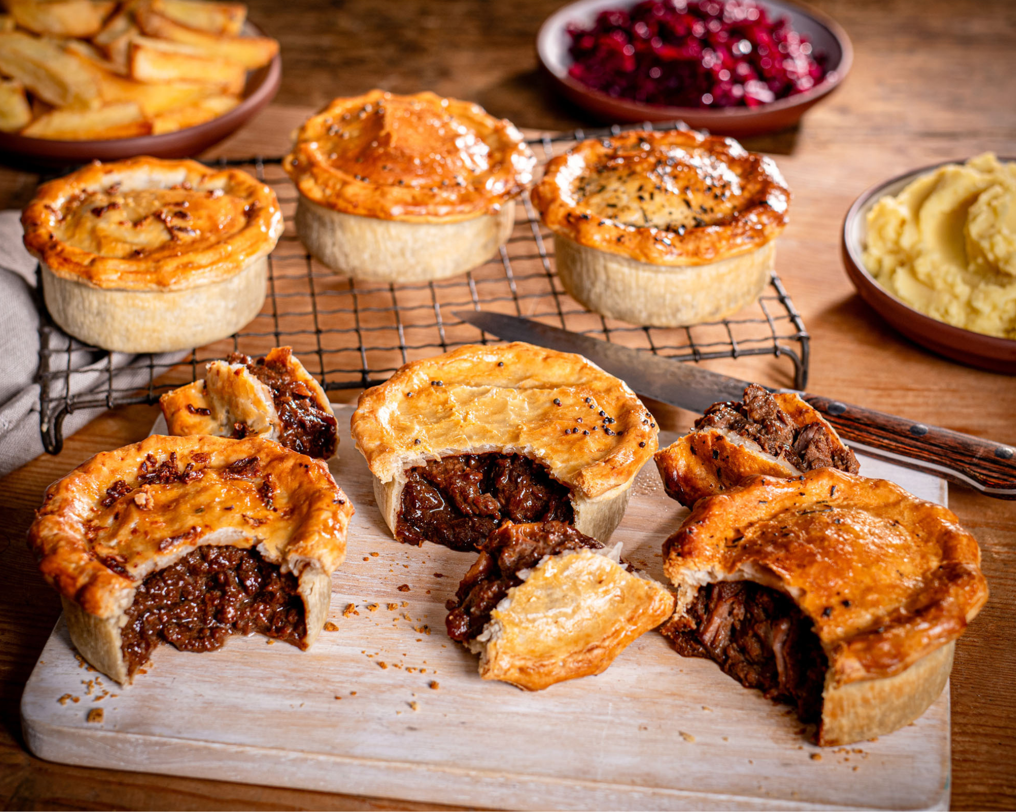 *NEW & UPDATED* Heritage Breed Beef Pies Mixed Selection (Box of 6 x 2 ...